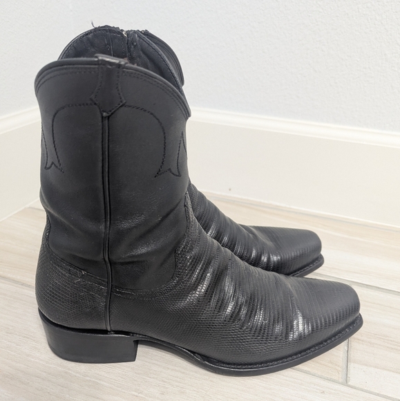 Tecovas | Shoes | Tecovas Black Lizard Square Toe Cowboy Boots | Poshmark